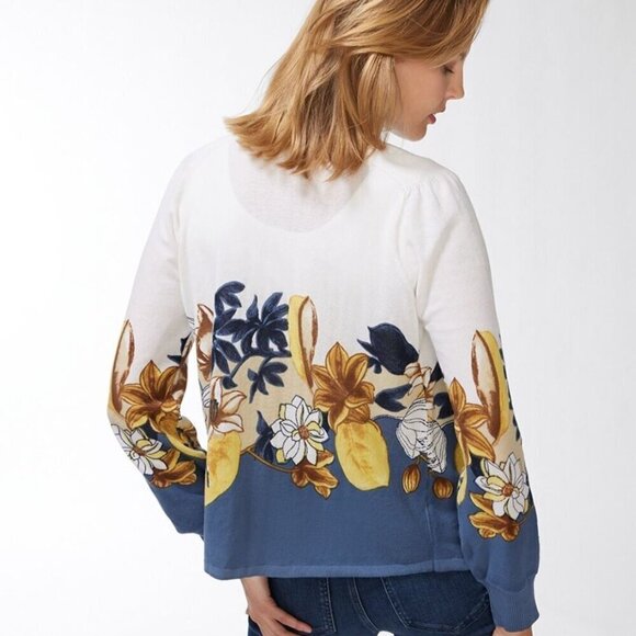 Chico's | Sweaters | Chicos Summer Romance Floral Cardigan Sz Xl | Poshmark